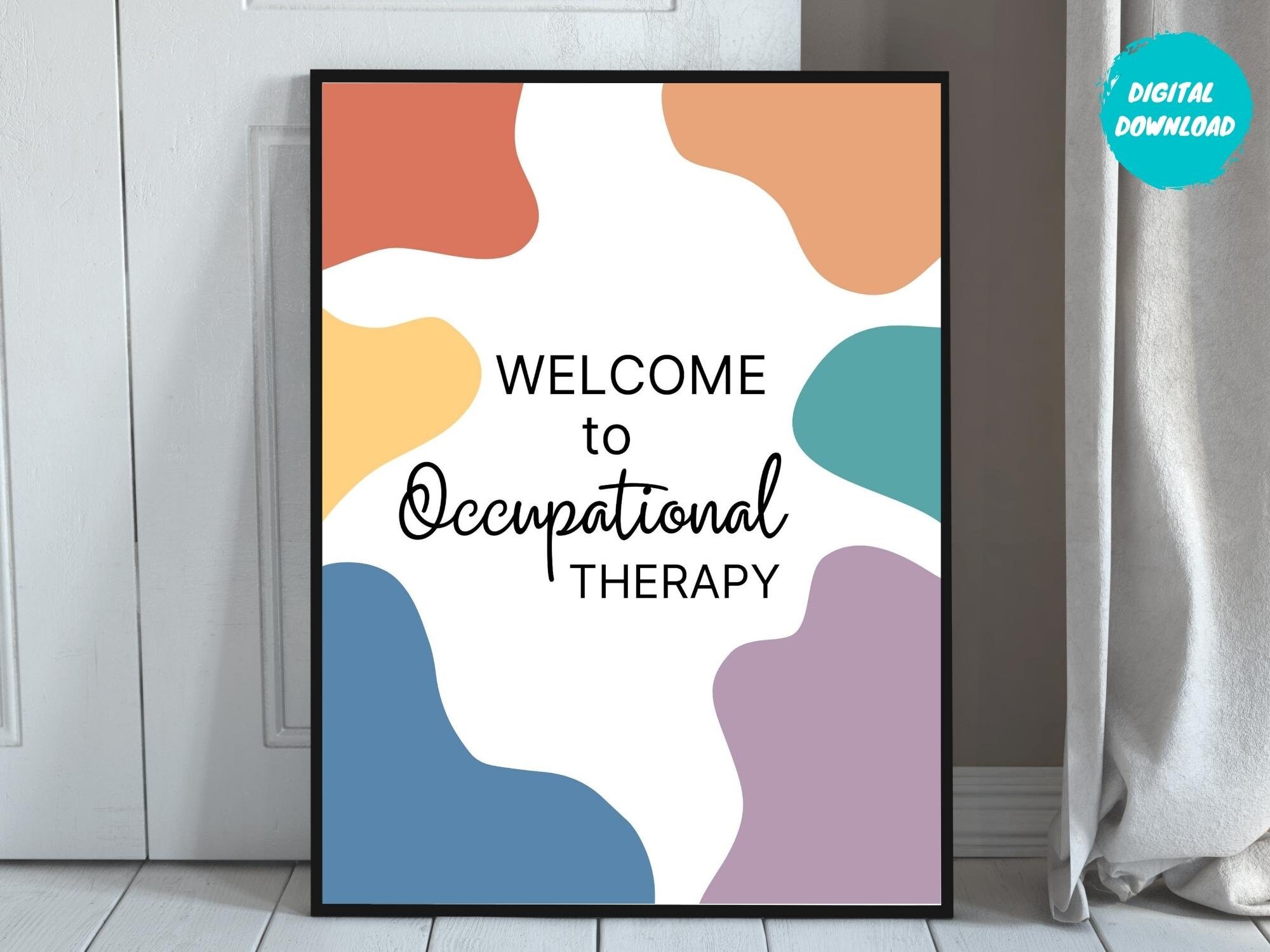 Welcome to OT Sign Occupational Therapy Sign Poster Rainbow - Etsy