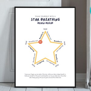 Star Breathing, Breathing Techniques, Mental Health Poster, Child ...