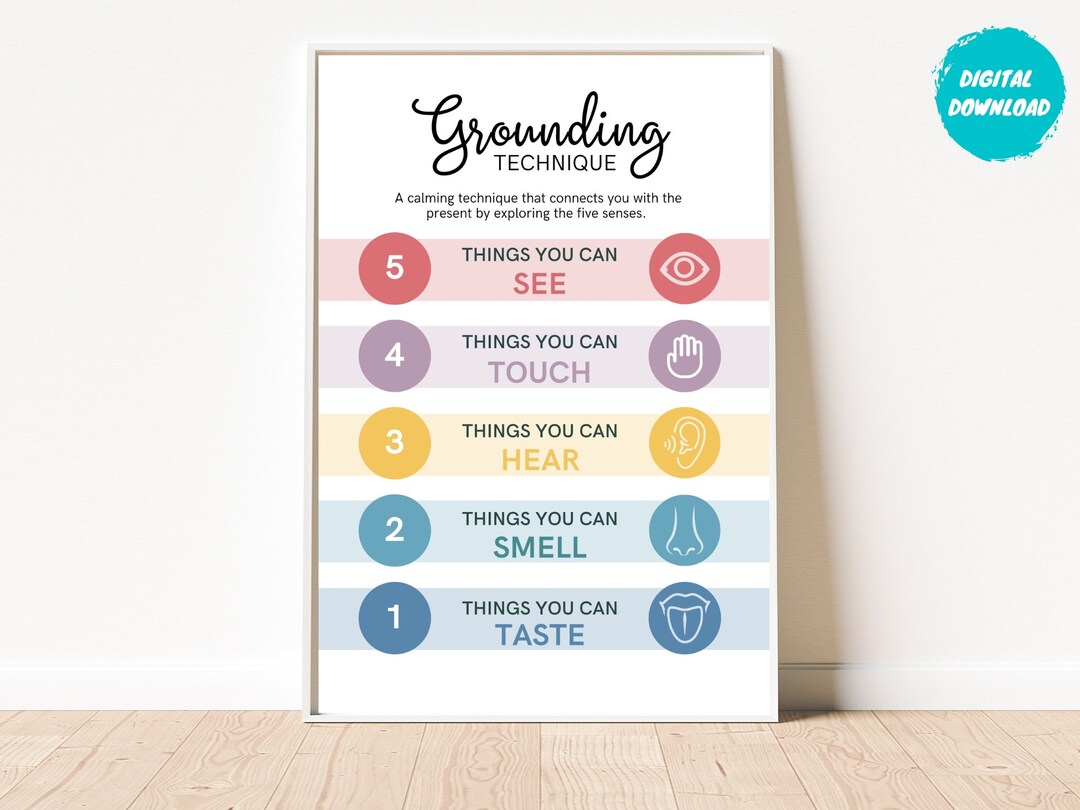 Grounding Techniques, Psychotherapy Posters, Psychology Poster, Therapy ...