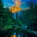Half Dome Sunset, Yosemite National Park, Merced River, California ...