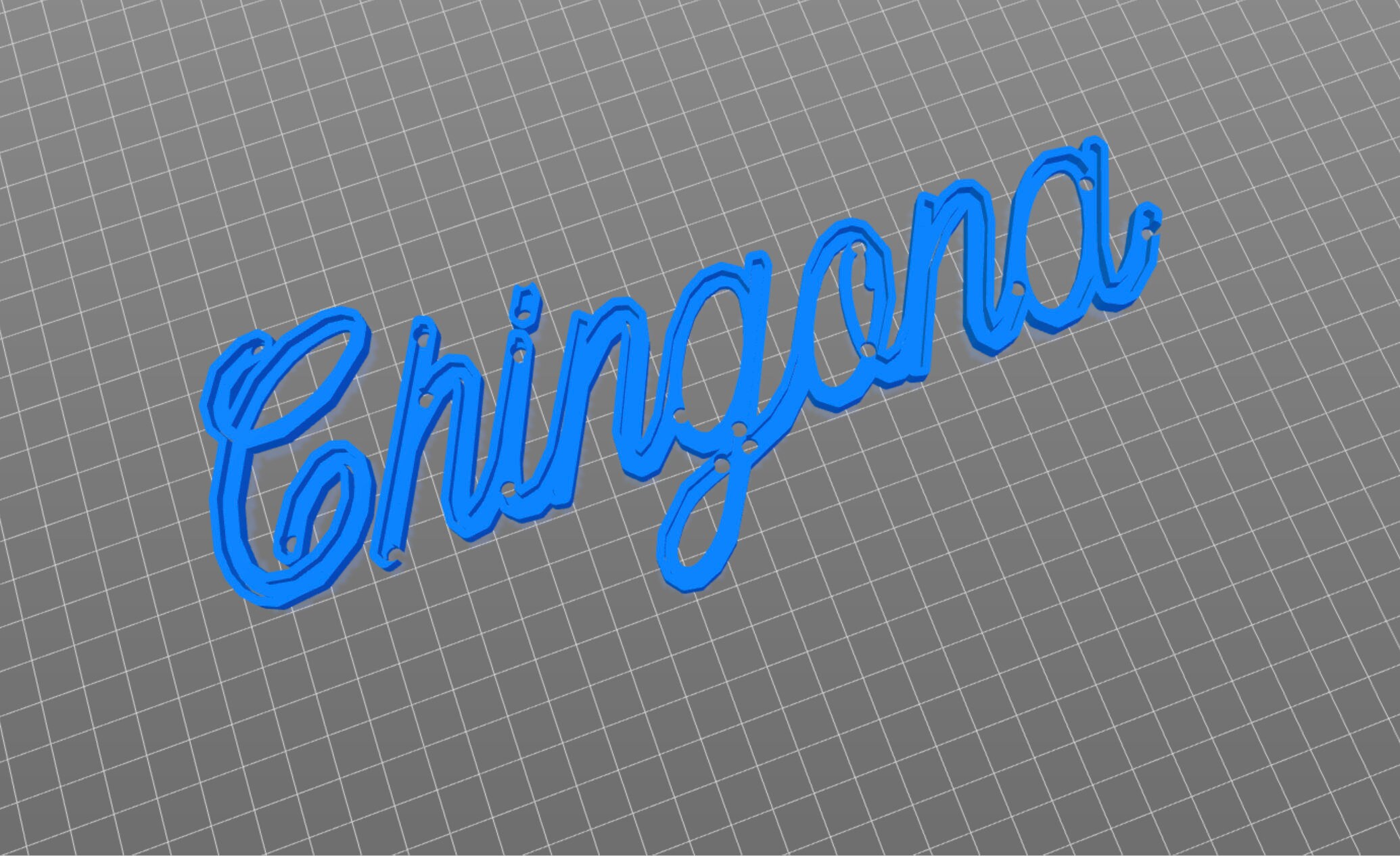 Chingona Sign for EL Wire Lighted Sign - 3D STL File Only **instant ...