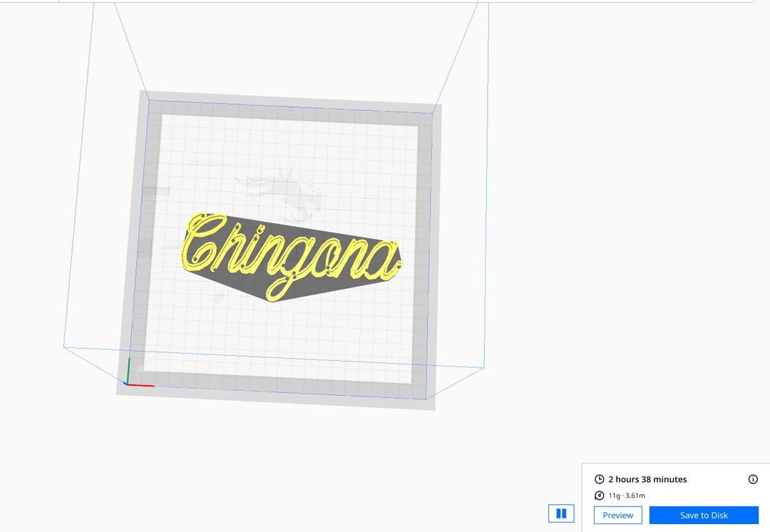Chingona Sign for EL Wire Lighted Sign - 3D STL File Only **instant ...