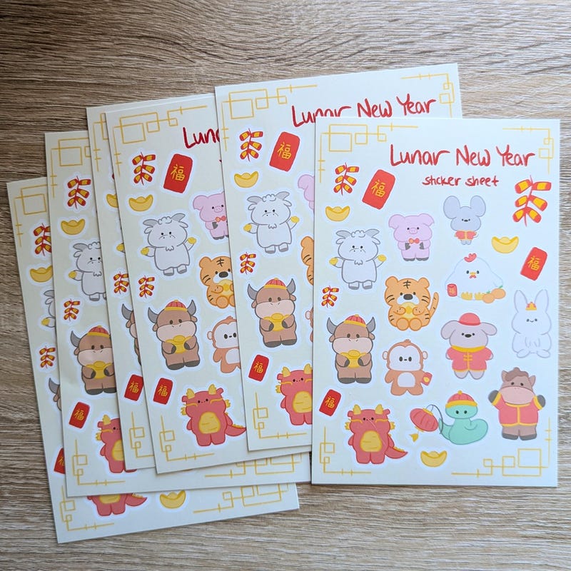 Chinese Stickers - Etsy