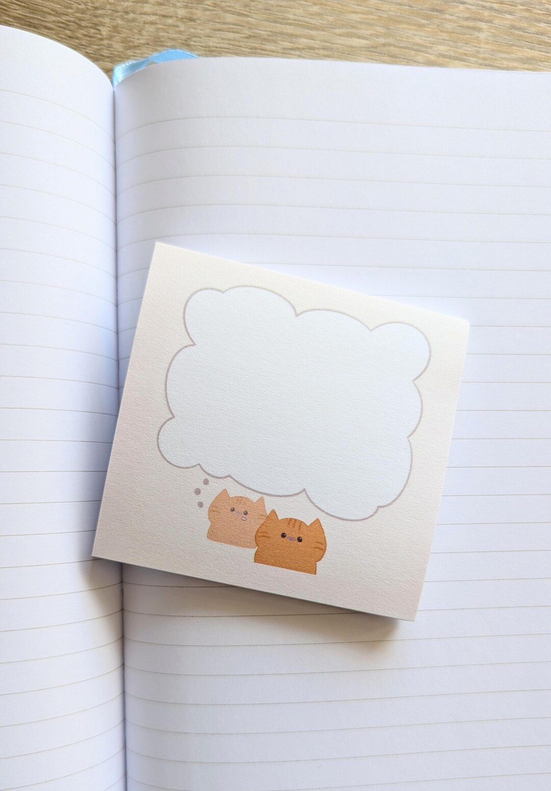 Cute Orange Cat Sticky Note | 3x3 Post-it Notes, Stationery, Office ...
