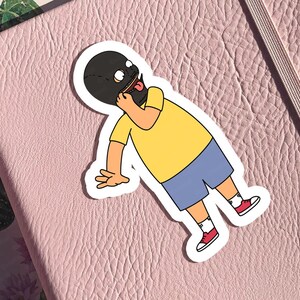Gene Belcher Mask Vinyl Sticker | Bob's Burger | Laptop, Bottle, Hydro ...