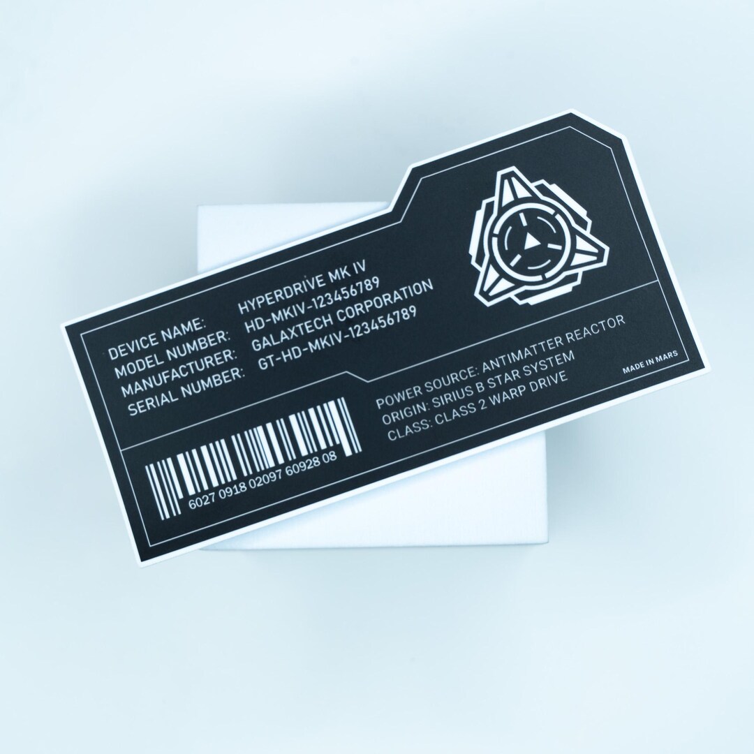 Cyberpunk Vinyl Sticker: Hyperdrive - Sci-fi Gaming Dystopian Tech ...