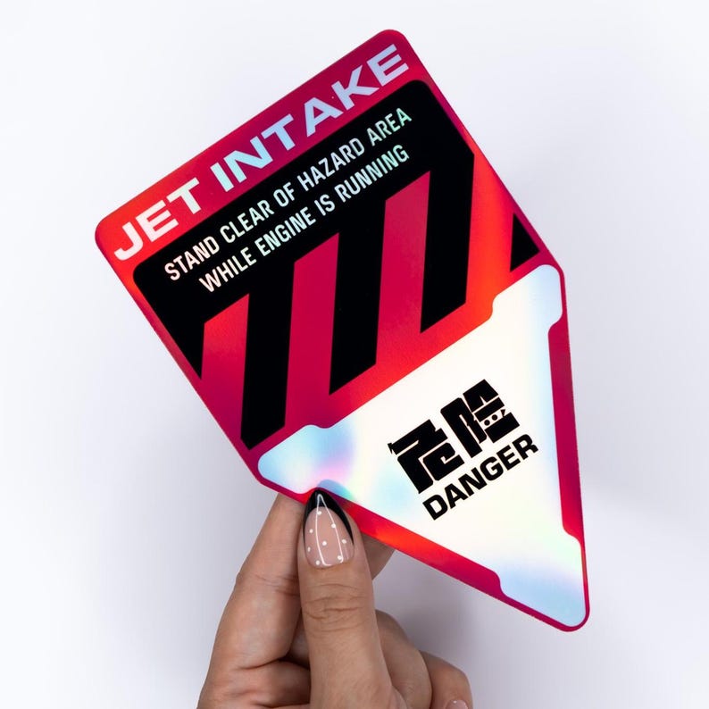 Mech Holographic Sticker | Jet Intake | Sci-fi Gaming Decal | 3.7x6 ...