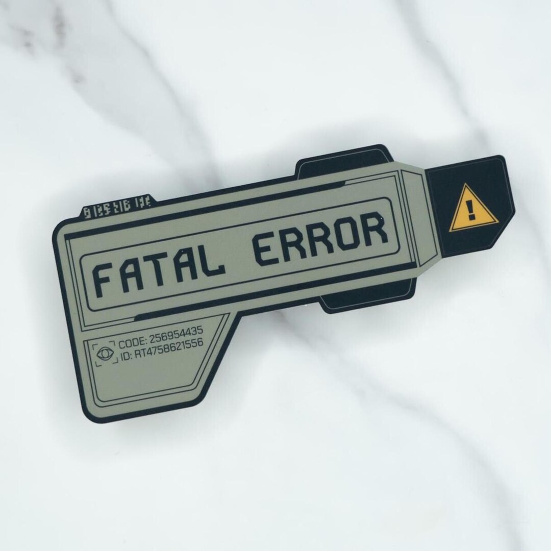 Cyberpunk Vinyl Sticker | Fatal Error | Sci-fi Gaming Military Decal ...