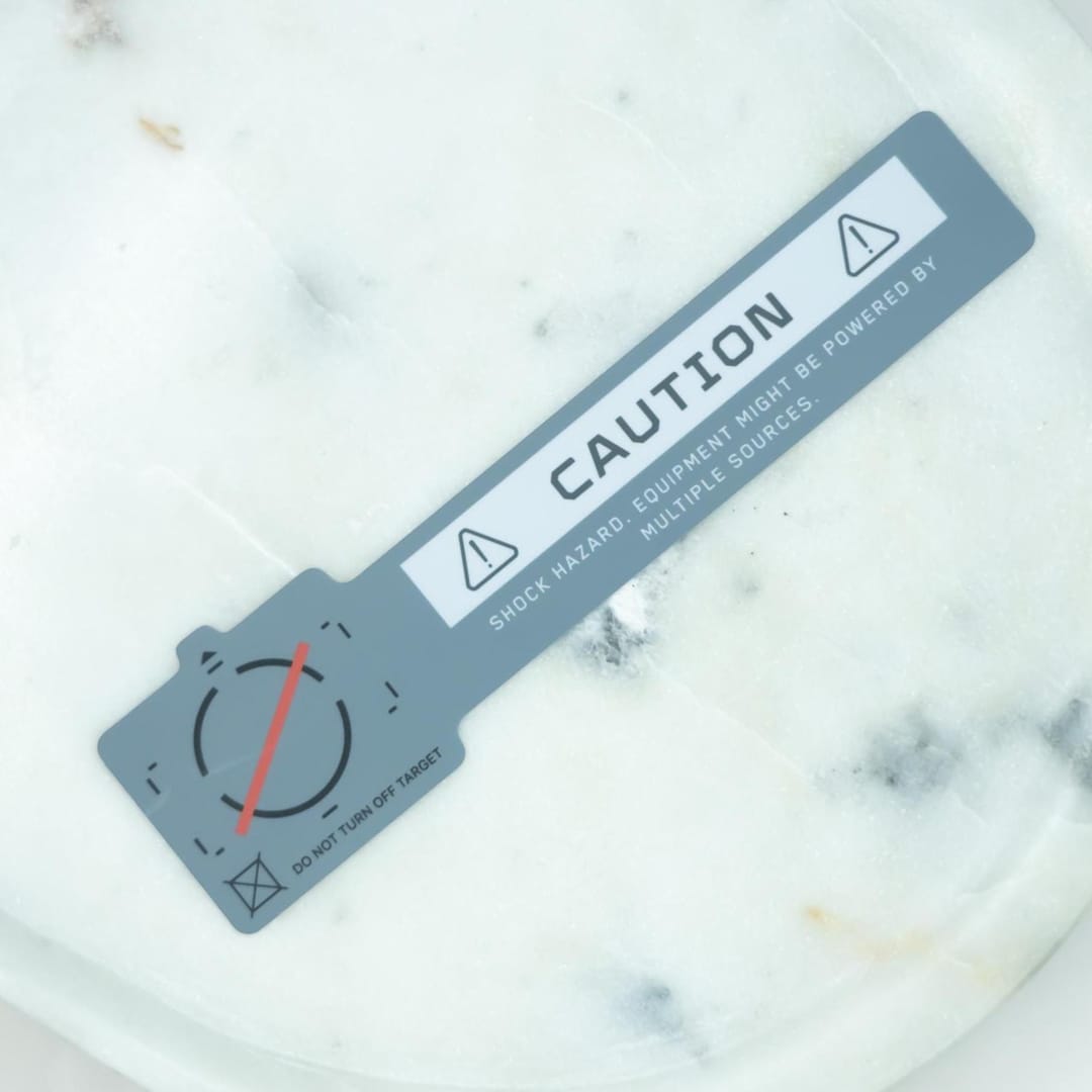 Cyberpunk Vinyl Sticker | Caution Shock Hazard | Sci-fi Gaming Decal ...