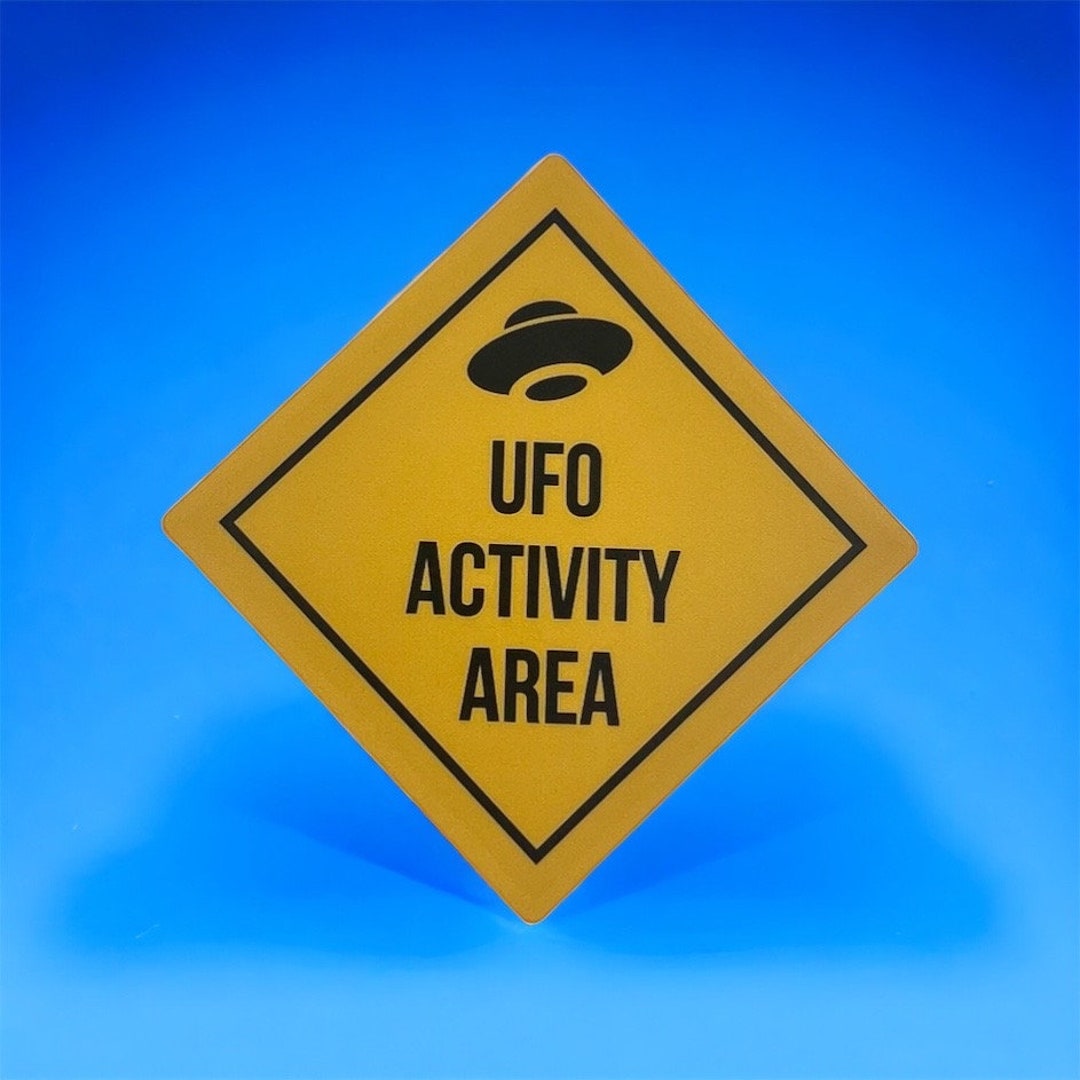 UFO Activity Area Vinyl Sticker - Etsy