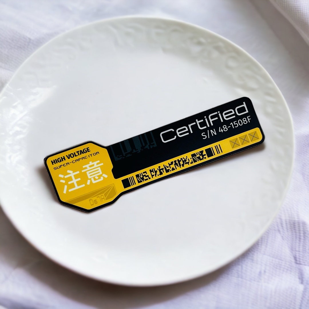 Futuristic Cyberpunk Vinyl Sticker With Cool Tech Certified - Etsy