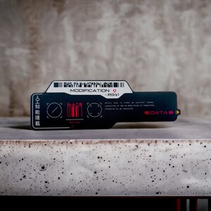 Futuristic Cyberpunk Vinyl Sticker With Cool Tech Modification Design ...