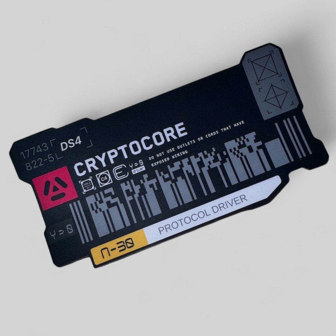 Cyberpunk Vinyl Sticker: Cryptocore Protocol - Sci-fi Gaming Dystopian Tech Decal, Uv-protected ...