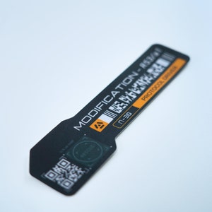 Futuristic Cyberpunk Vinyl Sticker With Cool Tech Modification Design ...