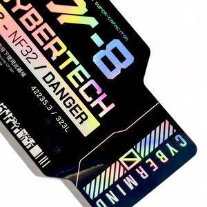Cyberpunk Holographic Sticker | Cybertech | Sci-fi Vinyl Decal | 3.1x5 ...