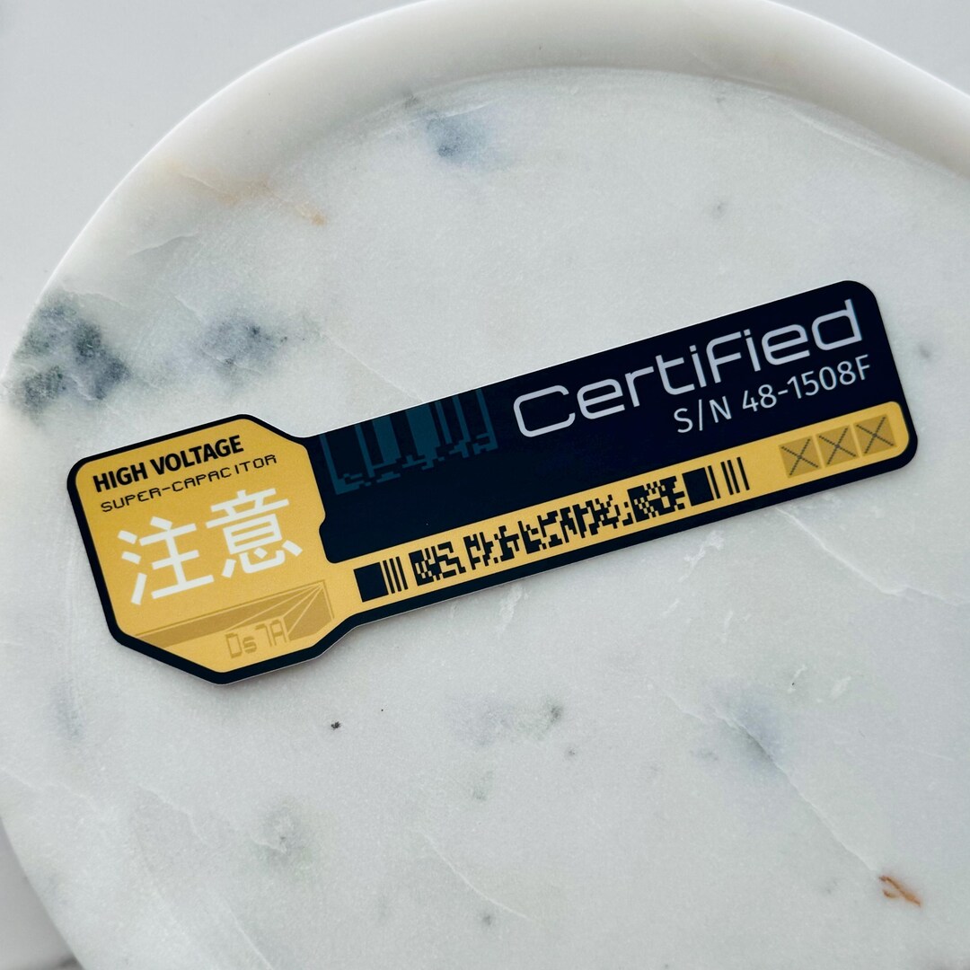 Certified Cyberpunk Vinyl Sticker | Premium Sci-fi 5.5x1.7" | Decal for ...