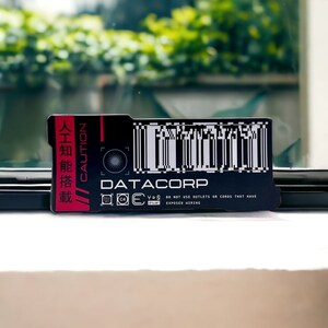 Futuristic Cyberpunk Vinyl Sticker With Cool Datacorp Design - Etsy