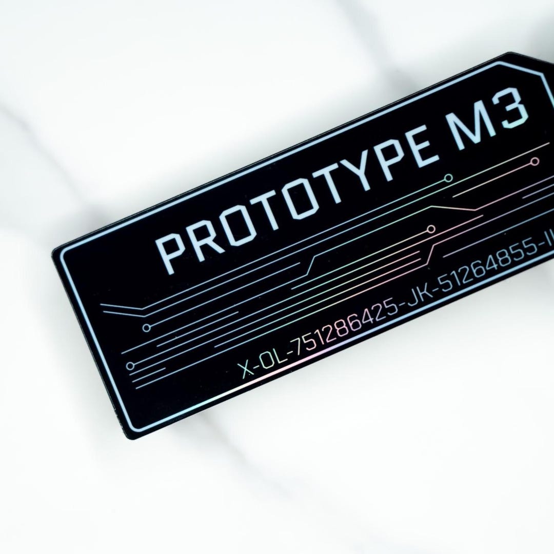 Prototype M3 Holographic Vinyl Sticker - Premium Holo Decal 5.5x1.5 ...