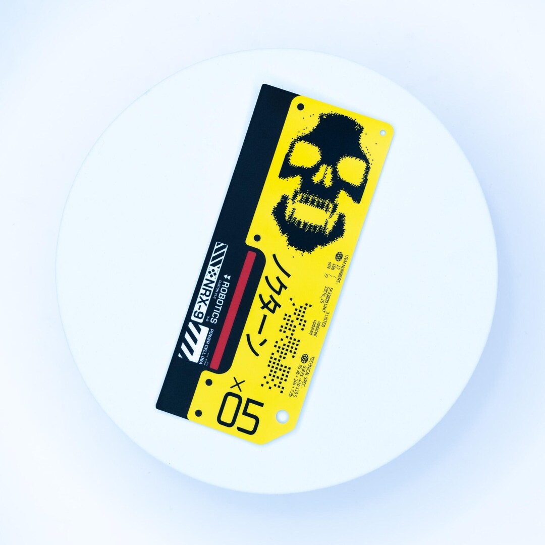 Cyberpunk Vinyl Sticker | Yellow Robotics Power Cell | Sci-fi Gaming ...