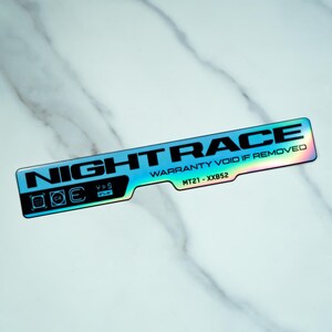 Racing Holographic Sticker | Nightrace | Car Cyberpunk Decal | 1x5.9 ...