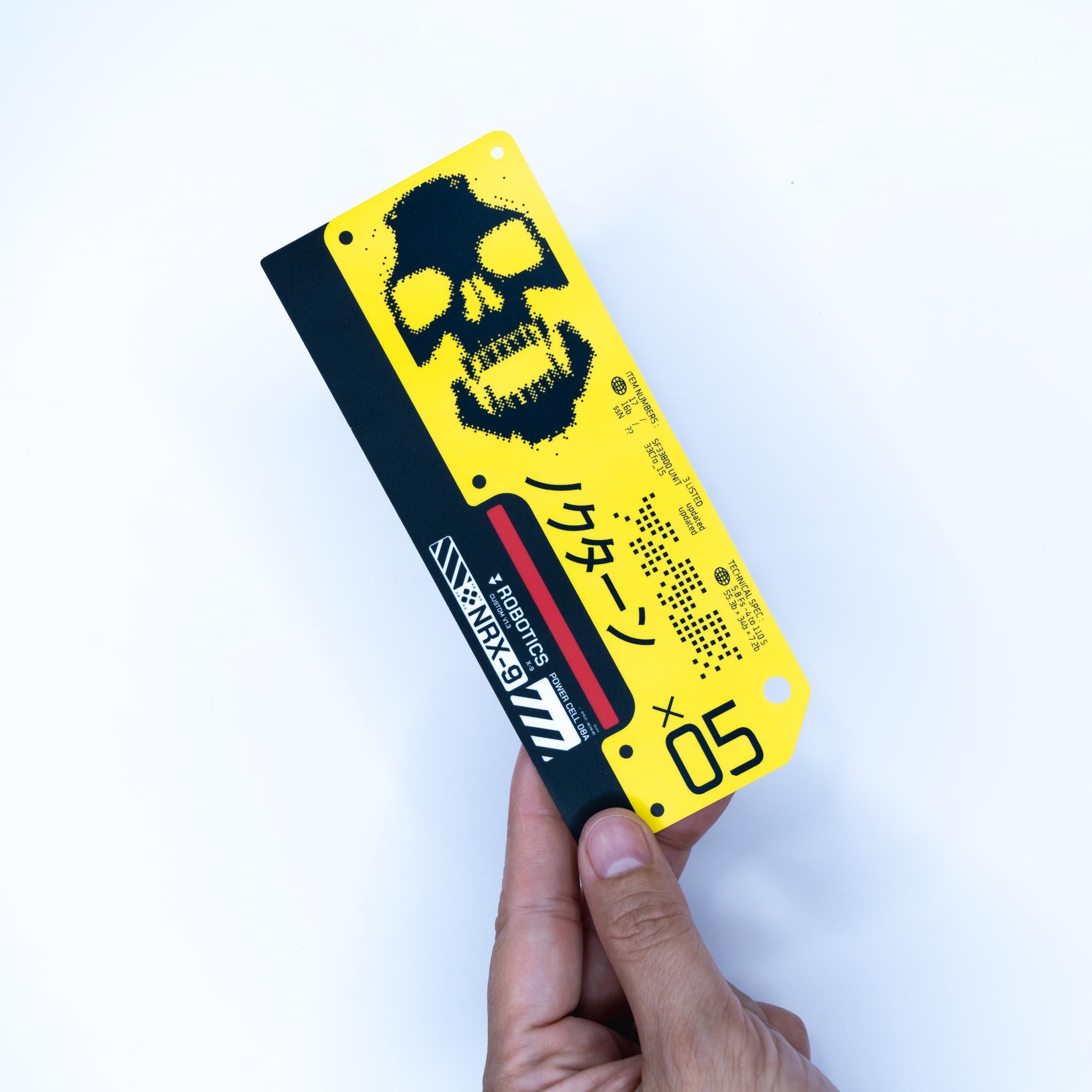 Cyberpunk Vinyl Sticker: Yellow Robotics Power Cell Neon - Uv-protected ...