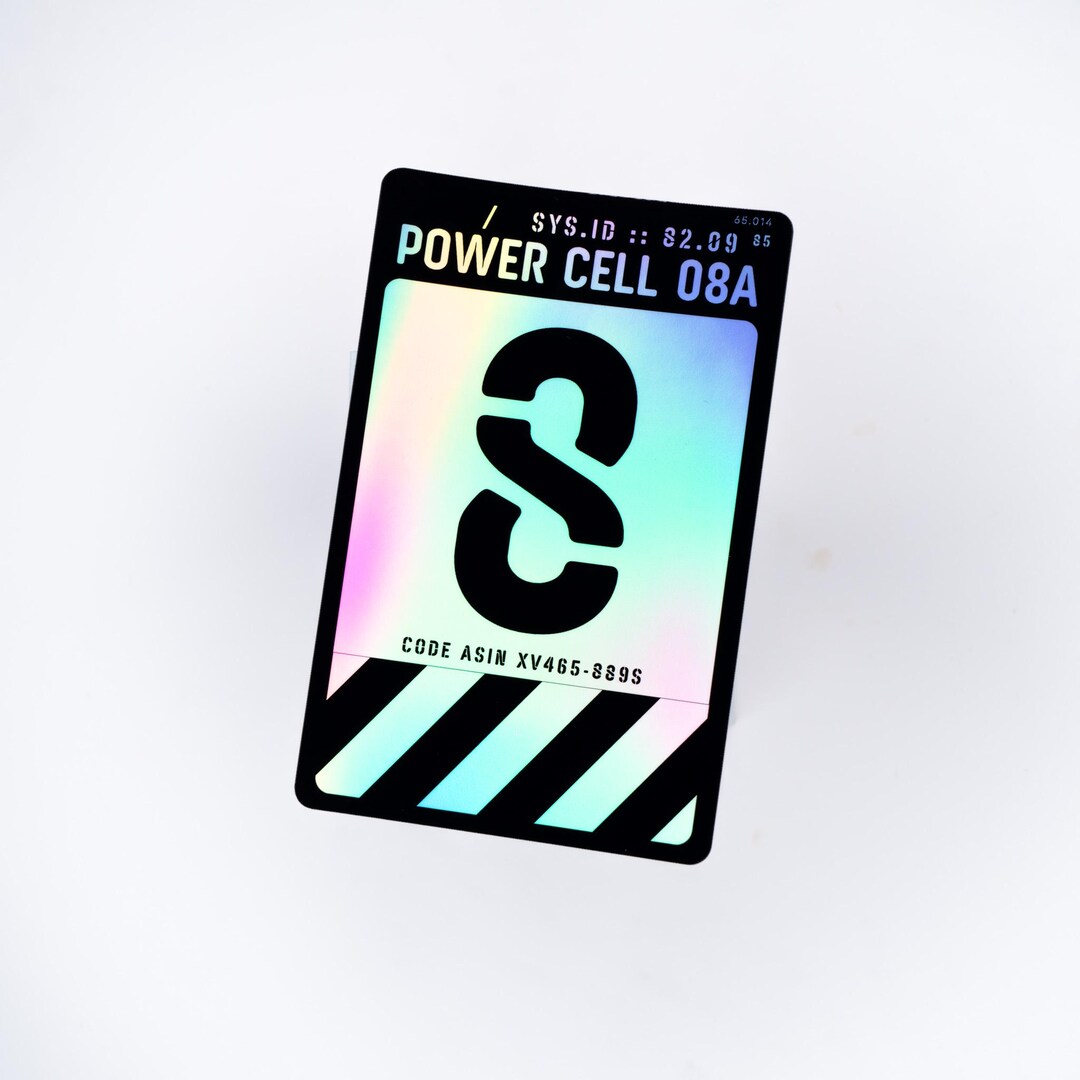 Holographic Vinyl Sticker: Power Cell - Glossy/matte, Uv-protected (3 ...