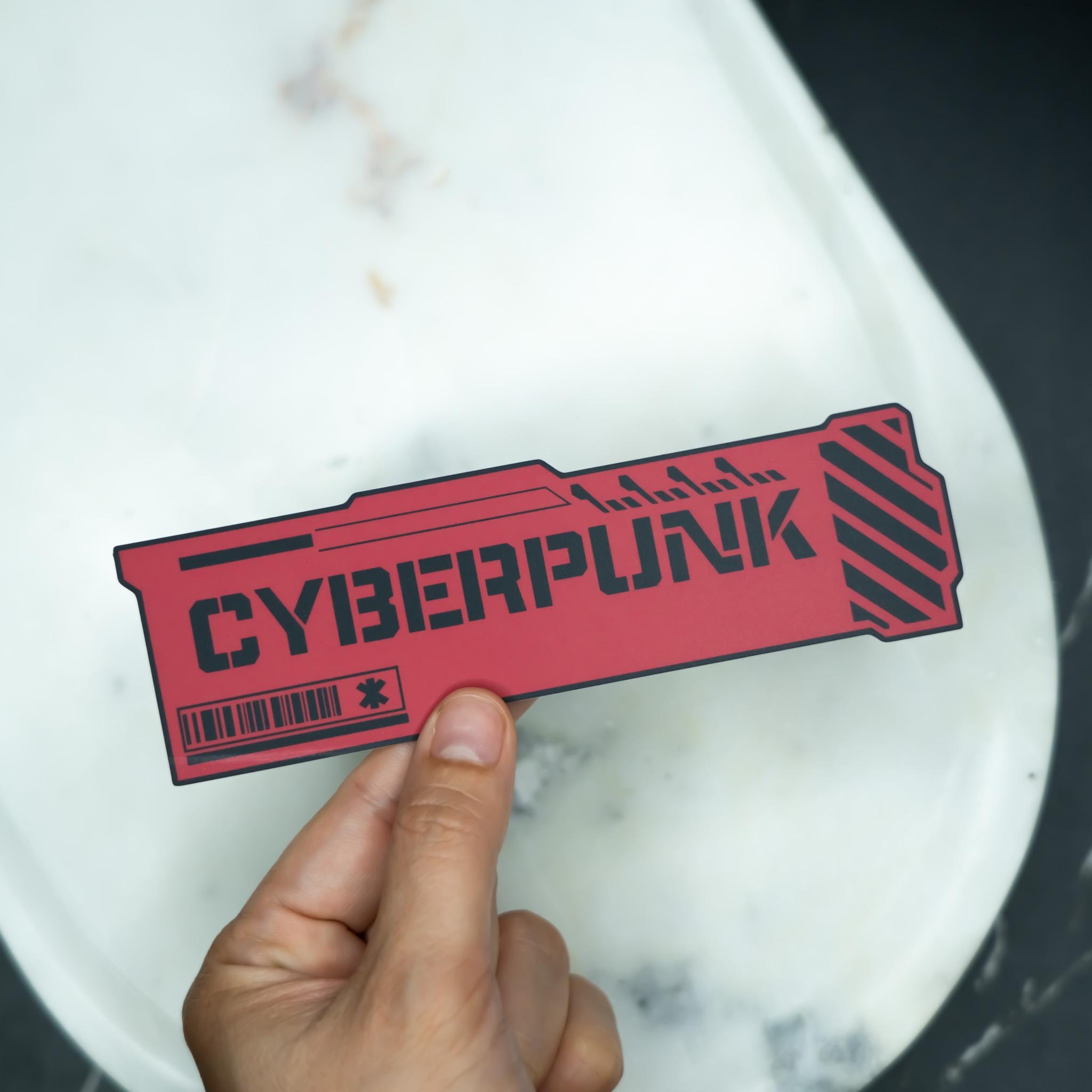 Cyberpunk Red Vinyl Sticker: Uv-protected, Glossy/matte (1.7x5.5") - Etsy