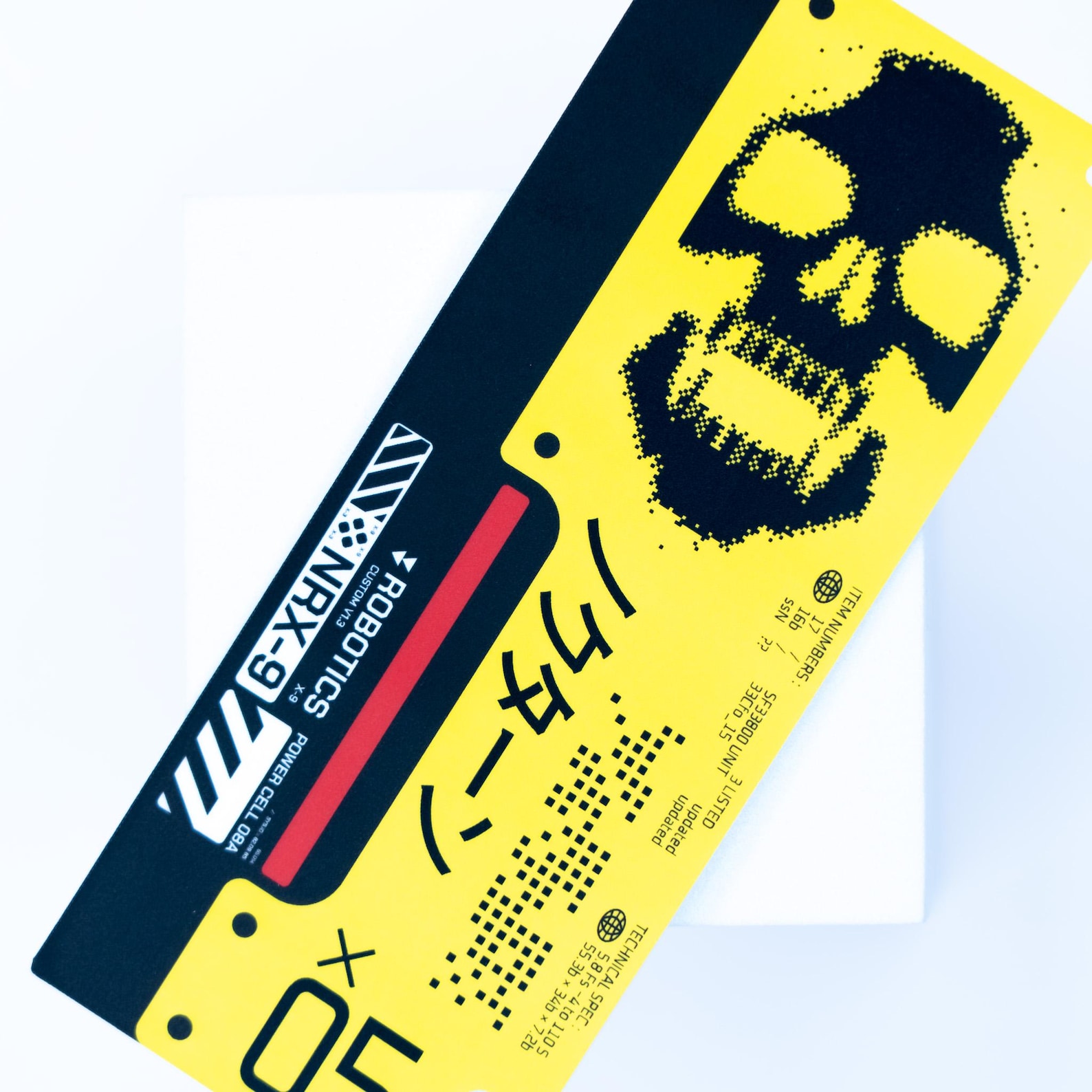 Cyberpunk Vinyl Sticker | Yellow Robotics Power Cell | Sci-fi Gaming ...