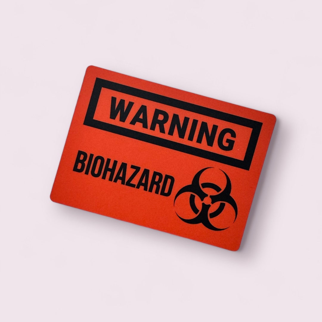 Warning Biohazard Sign Vinyl Sticker - Etsy