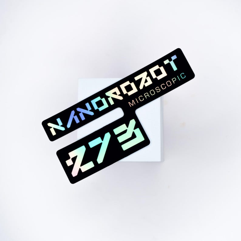 Holographic Vinyl Sticker: Nano Robot - Glossy/matte, Uv-protected (2 ...