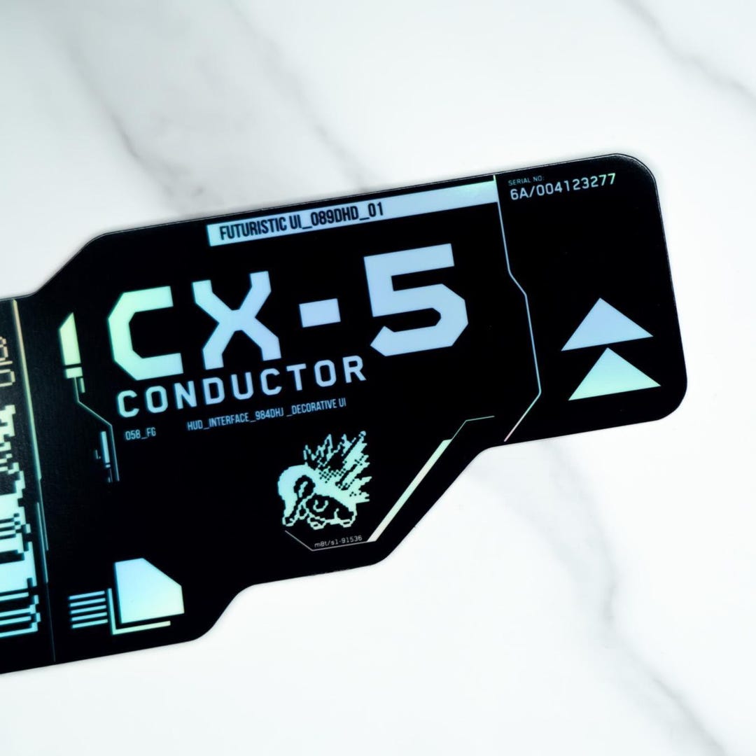 Cyberpunk Holographic Vinyl Sticker: Sci-fi Gaming Dystopian Tech Decal ...