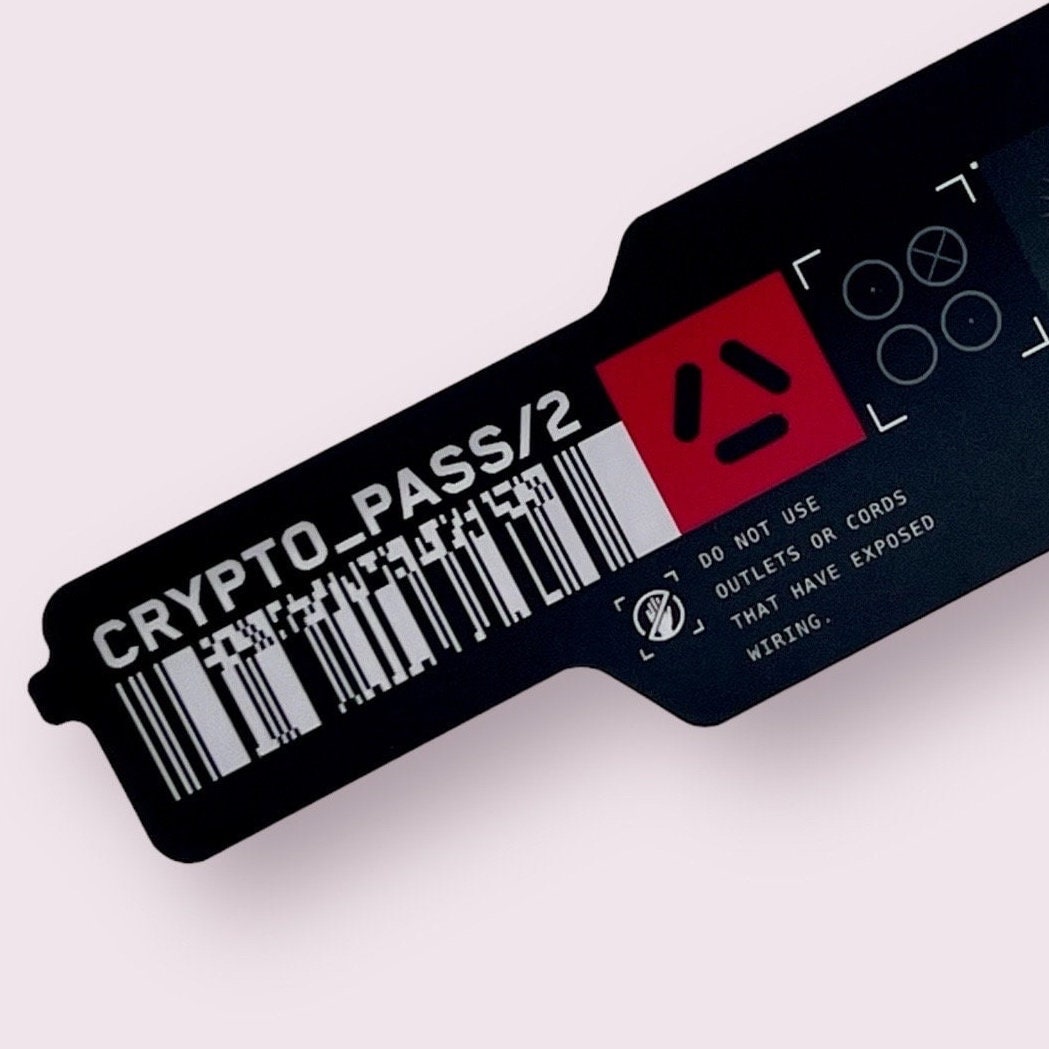 Cyberpunk Crypto Pass Black Tech Futuristic Cool Vinyl Sticker - Etsy