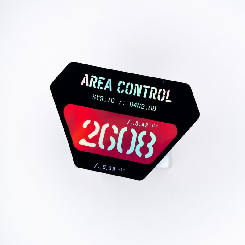 Mech Holographic Sticker | Area Control | Sci-fi Gaming Decal | 3.7x5.5 ...