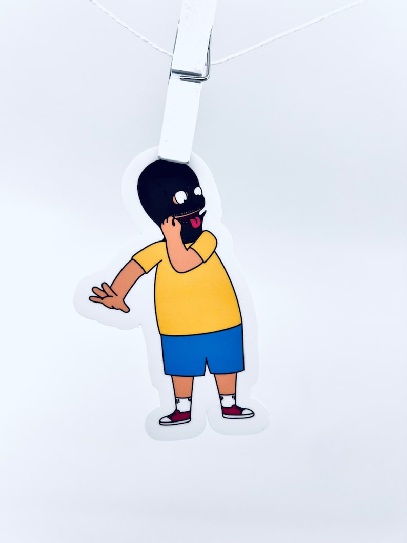 Gene Belcher Mask Vinyl Sticker Bob's Burger Laptop - Etsy