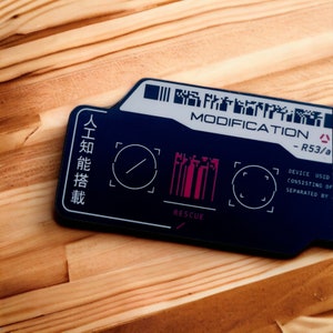 Futuristic Cyberpunk Vinyl Sticker With Cool Tech Modification Design ...