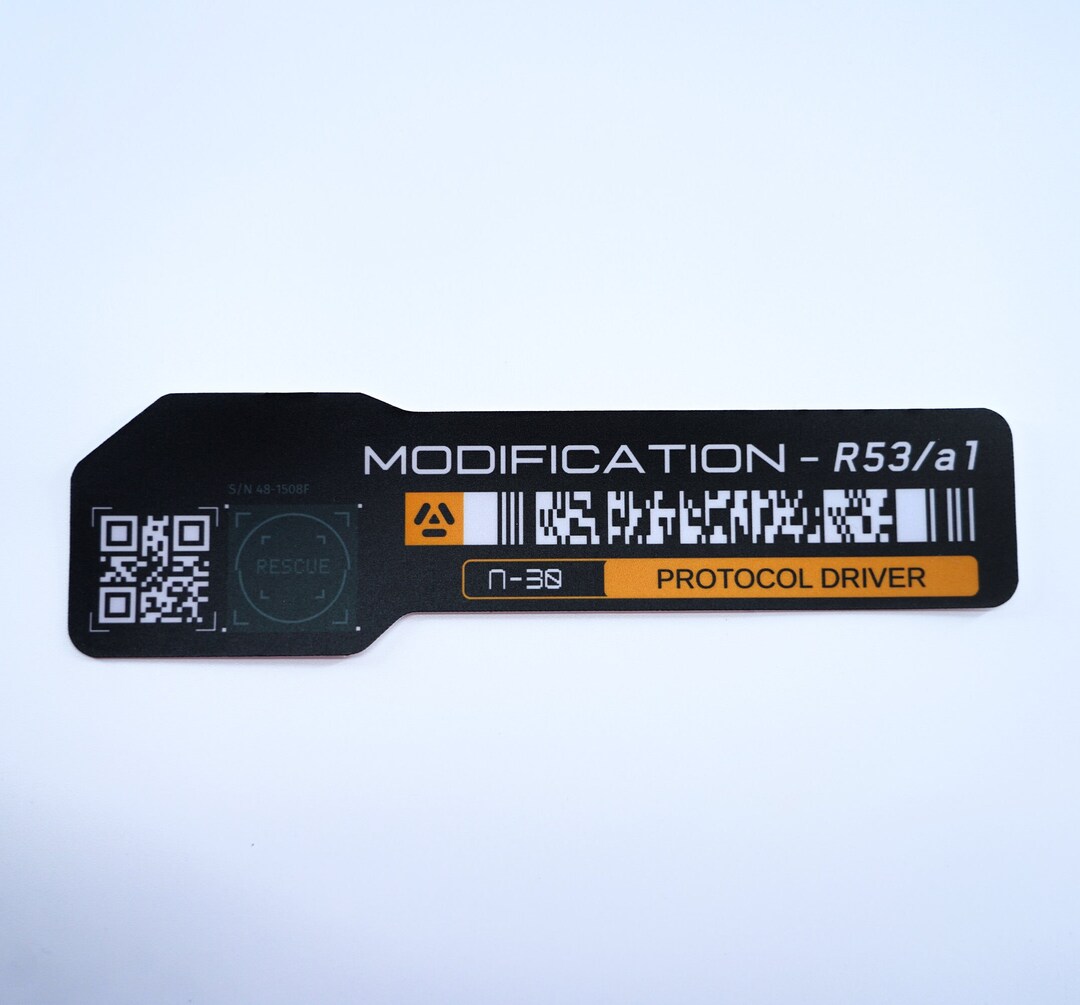 Futuristic Cyberpunk Vinyl Sticker With Cool Tech Modification Design ...