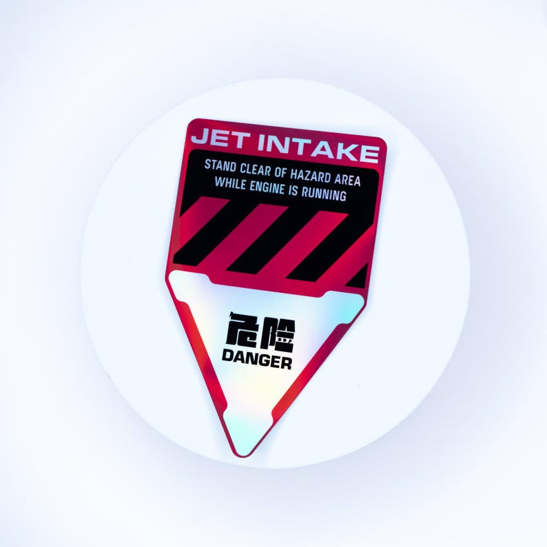 Mech Holographic Sticker | Jet Intake | Sci-fi Gaming Decal | 3.7x6 ...