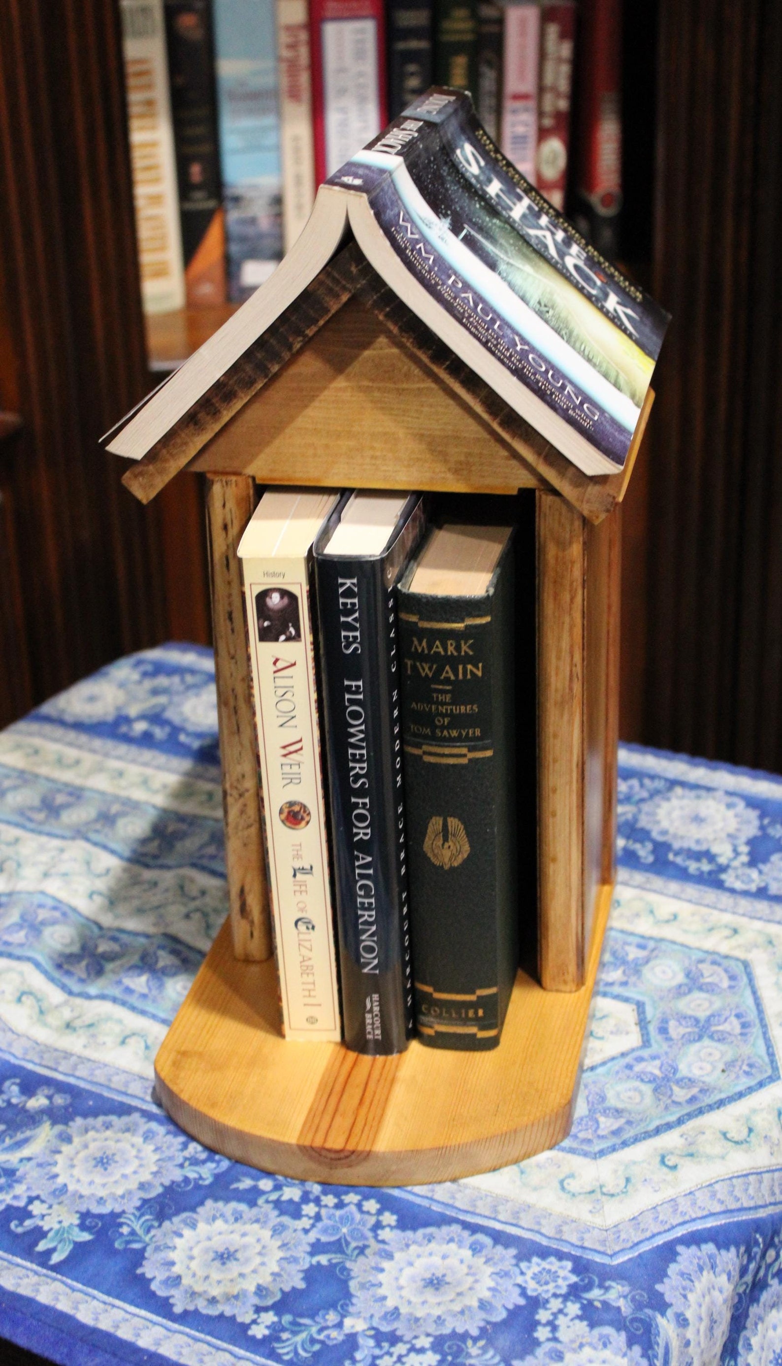 Handmade Book Holder, Nightstand Book Holder, Wooden Book Mark ...