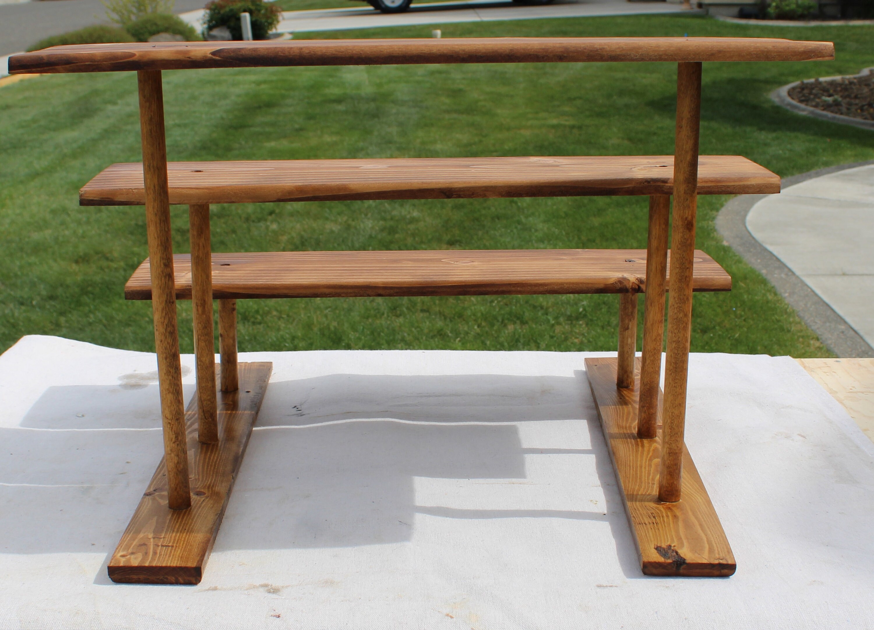 Wooden Plant Stand, Wooden Houseplant Holder, 3 Shelf Wooden Plant ...