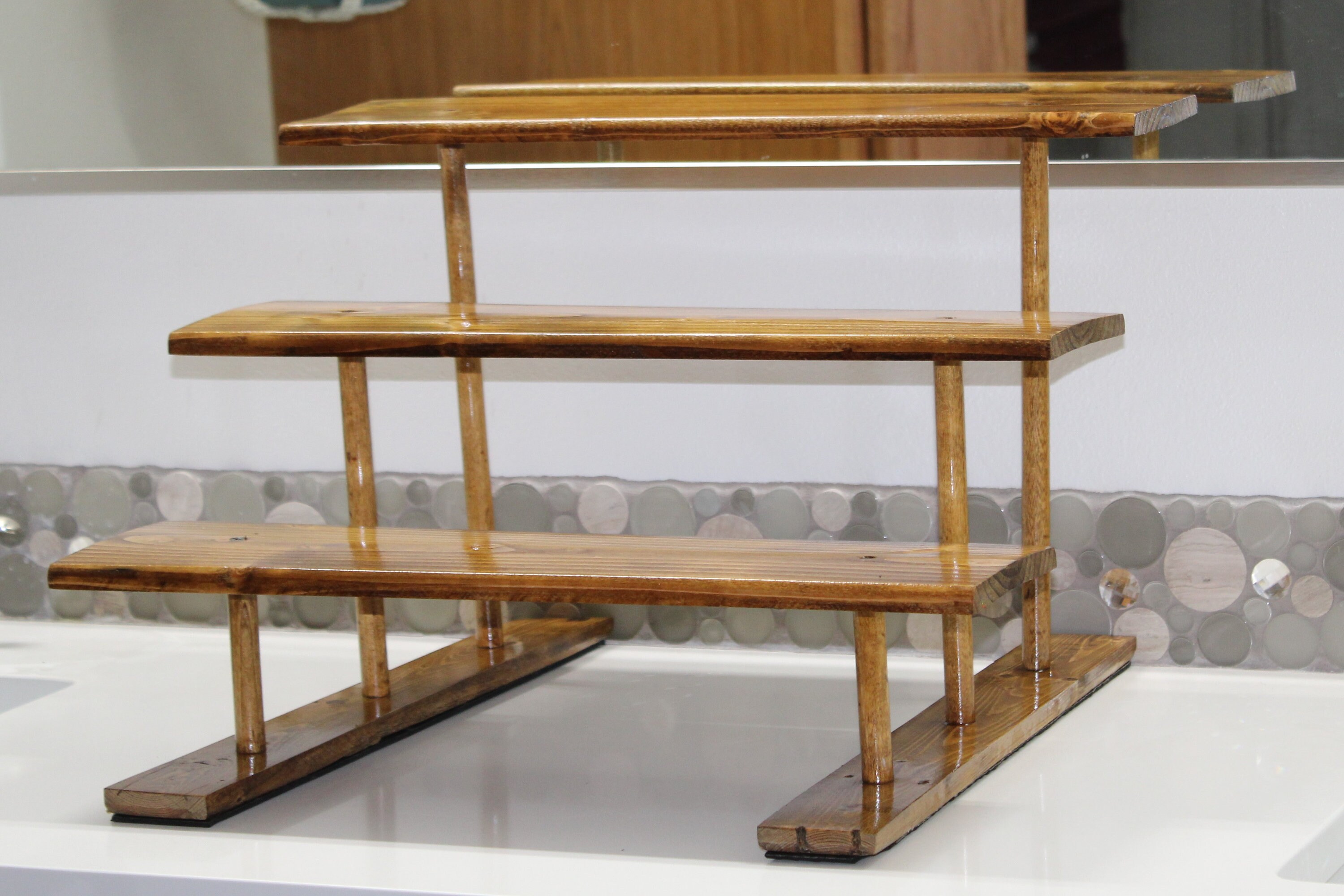 Wooden Plant Stand, Wooden Houseplant Holder, 3 Shelf Wooden Plant ...