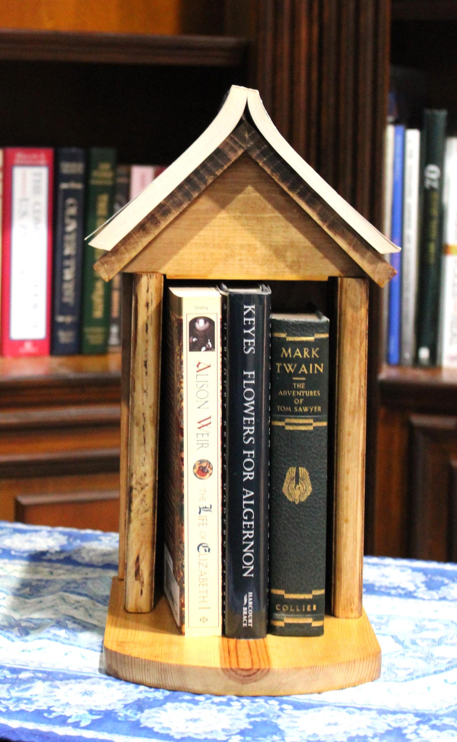 Handmade Book Holder, Nightstand Book Holder, Wooden Book Mark ...