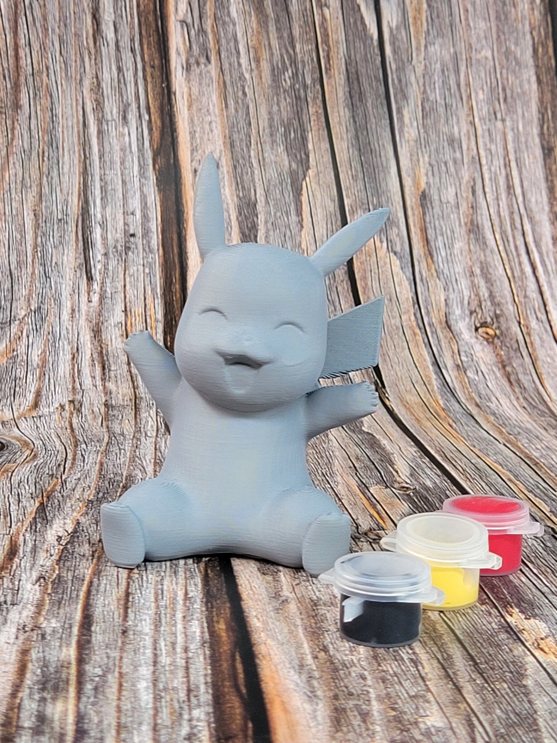 Pokemon Pikachu Ready to Paint 3d Diy Model Kit - Etsy