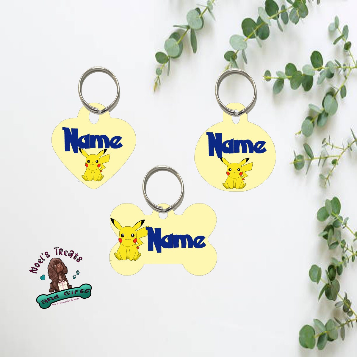 Pokemon Pikachu Personalized Dog or Cat Pet Id Tags - Etsy