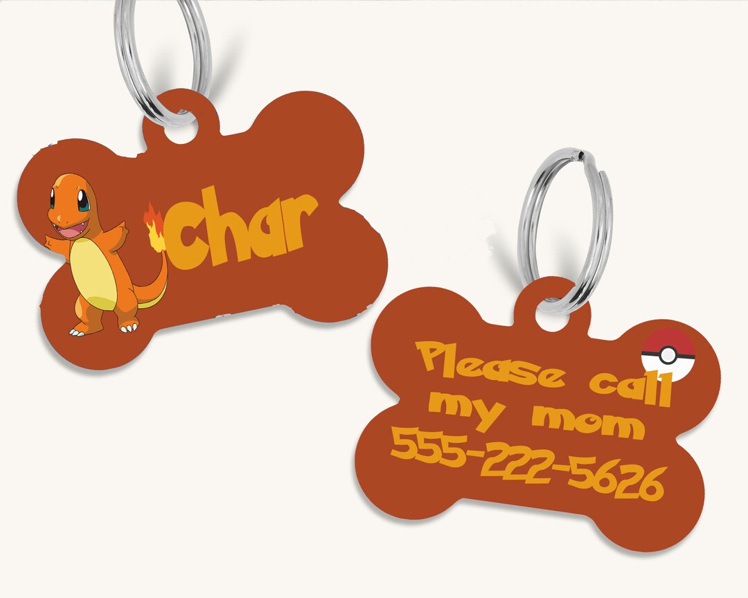 Pokemon Charmander Anime Cartoon Game Personalized Pet Dog Cat Id Tag ...