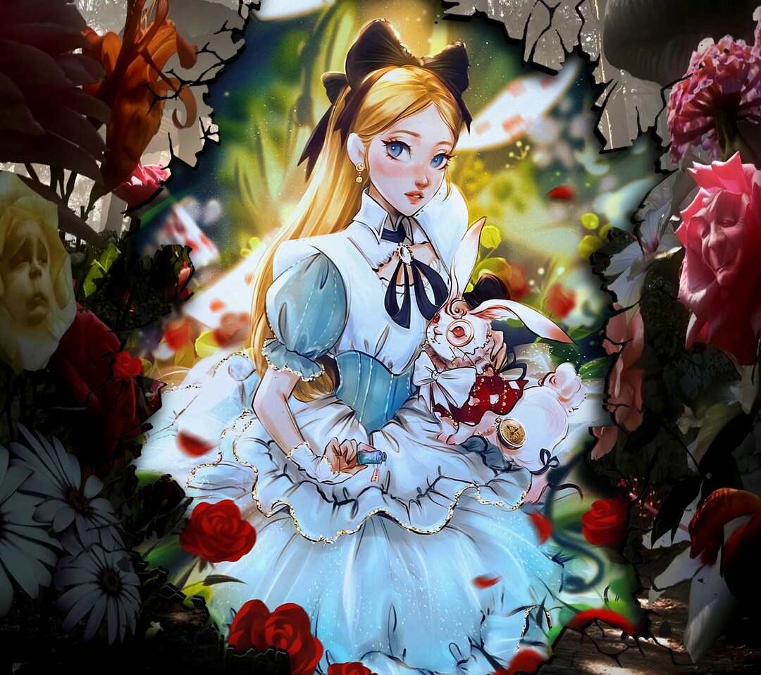 Alice Movie Rabbit Hole Skinny Tumbler Customizable Ready to Press ...