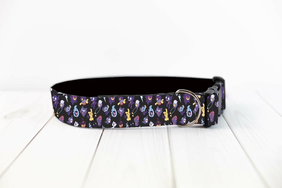 Personalized Ghost Pokemon Dog and Cat Collar and Leash Set, Custom Dog ...