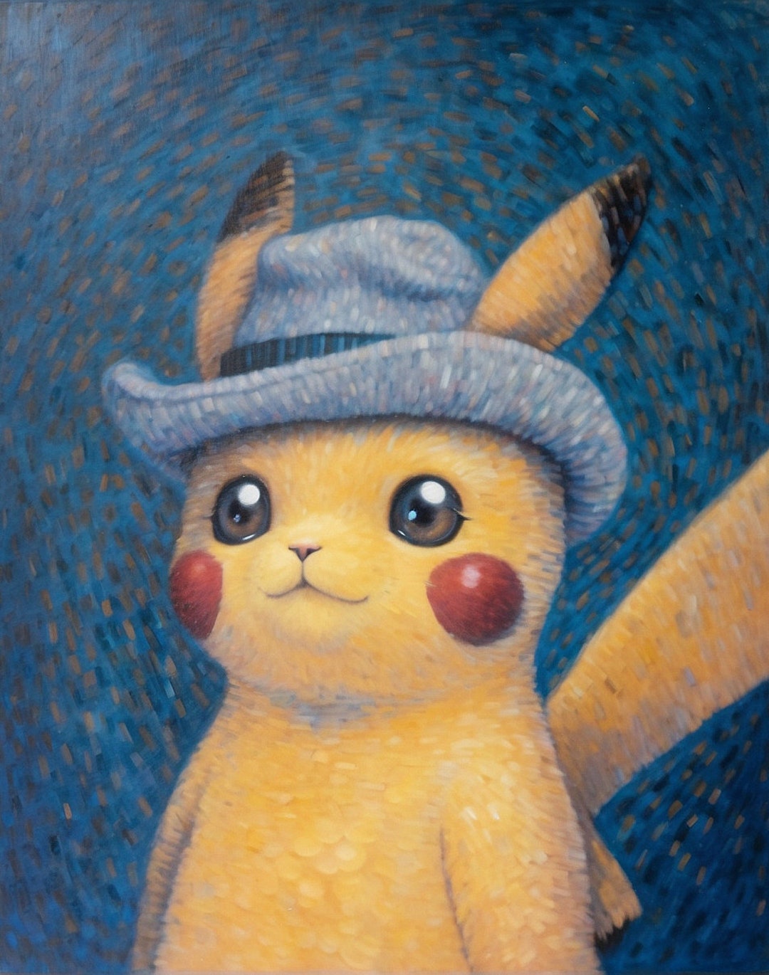 Ready to Press, Pikachu Van Gogh Inspired , Tumbler Wrap, Personalized ...