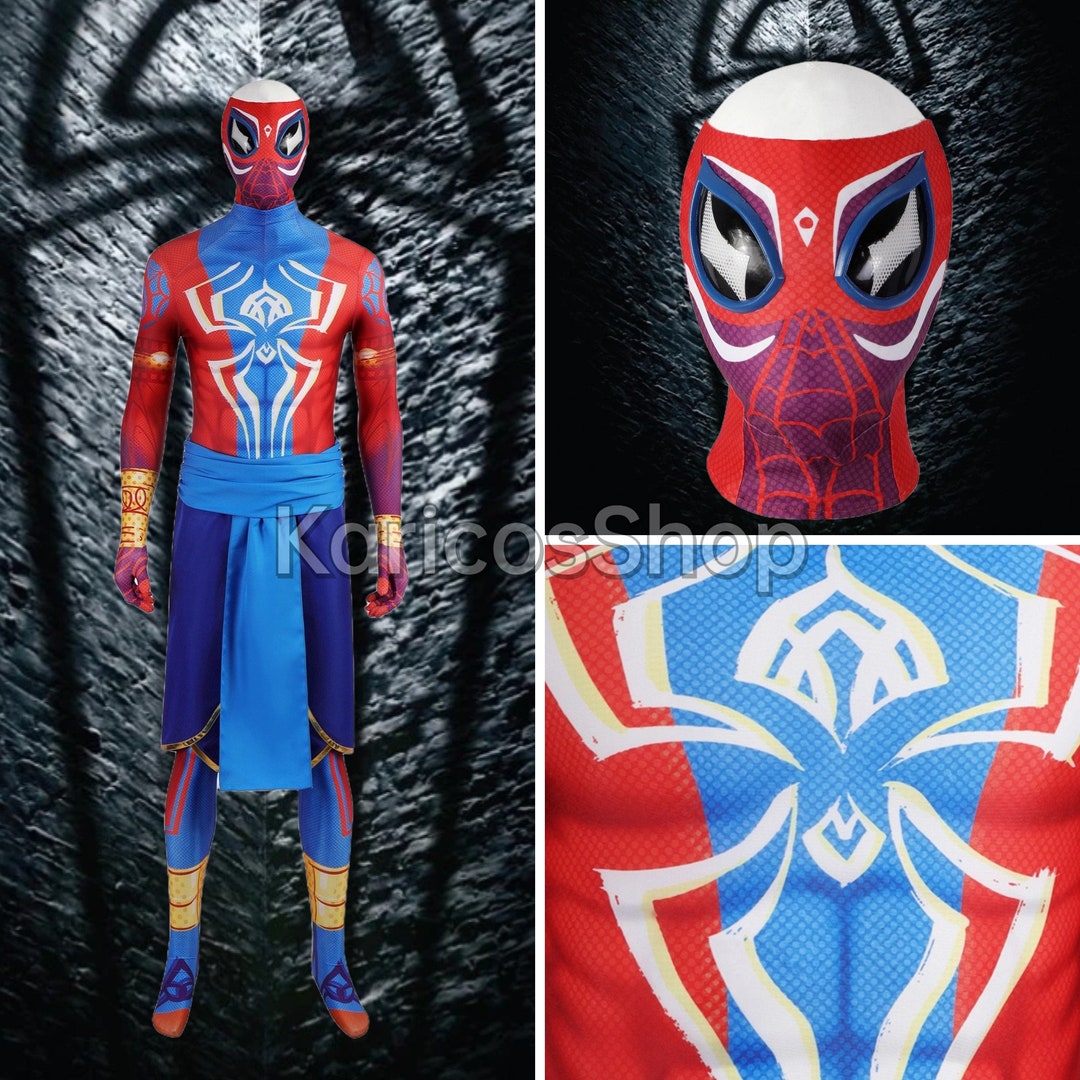 Spider Man India Pavitr Prabhakar Costume Cosplay Bodysuit Etsy