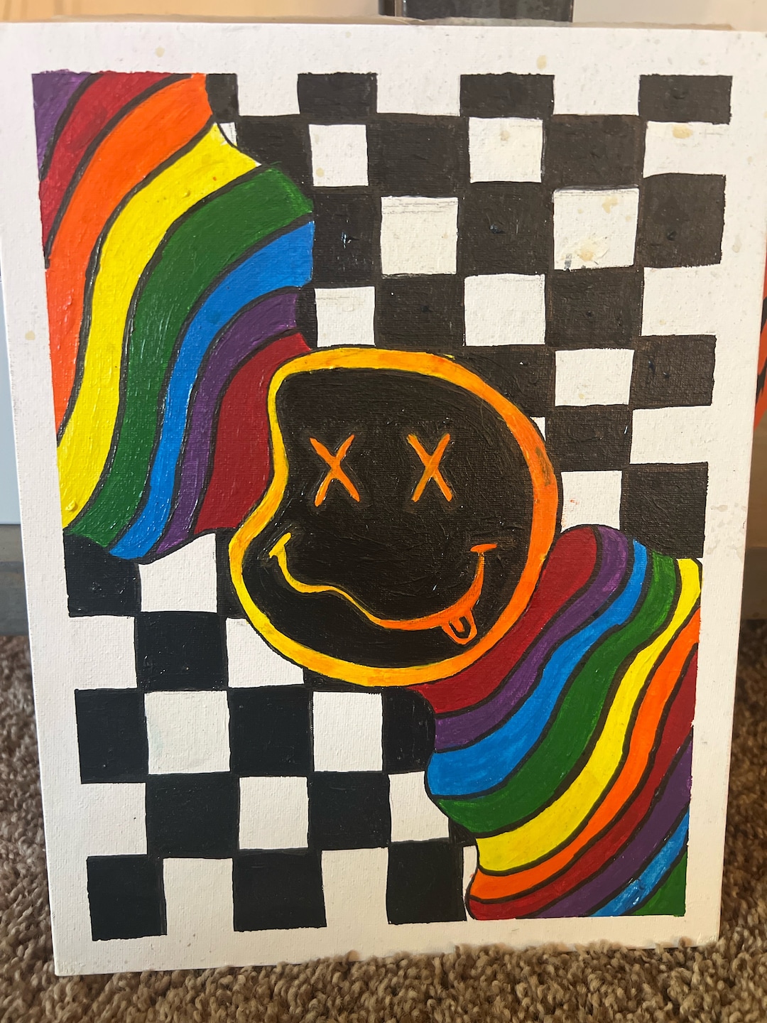Trippy Smiley Face - Etsy