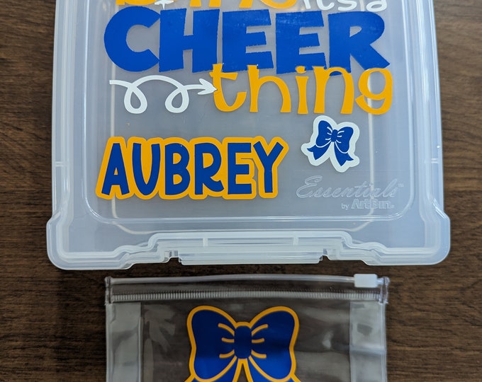 Cheer Bow Box, Cheer Bow Box and Makeup Bag, Cheer Bow Holder, Bow Box ...